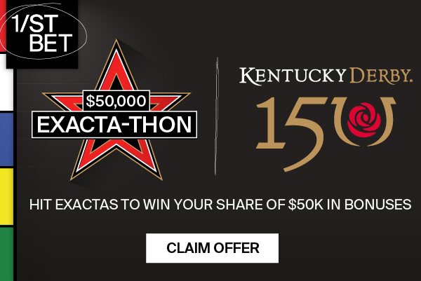 1/ST BET offers $50,000 Exacta-Thon contest on Oaks, Derby days