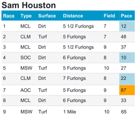 Watch Sam Houston: Premium is on early speed